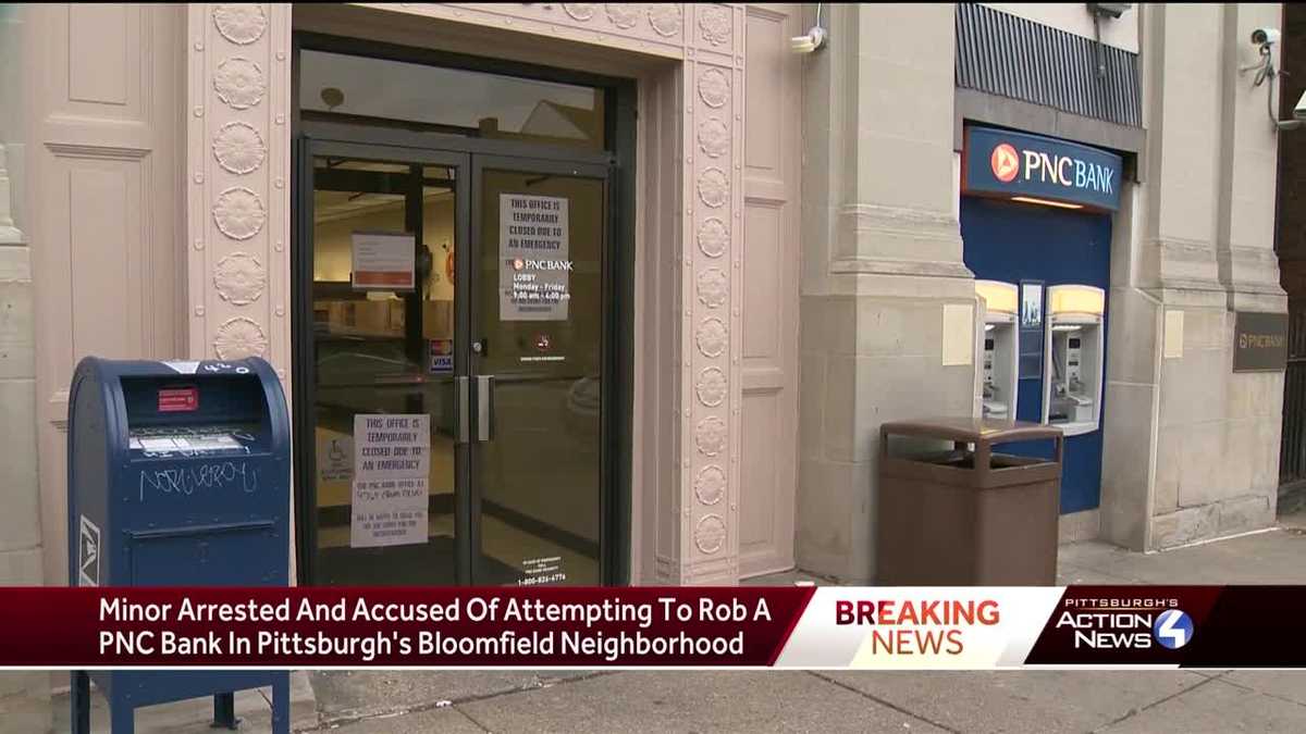 Minor arrested, accused of attempting to rob bank