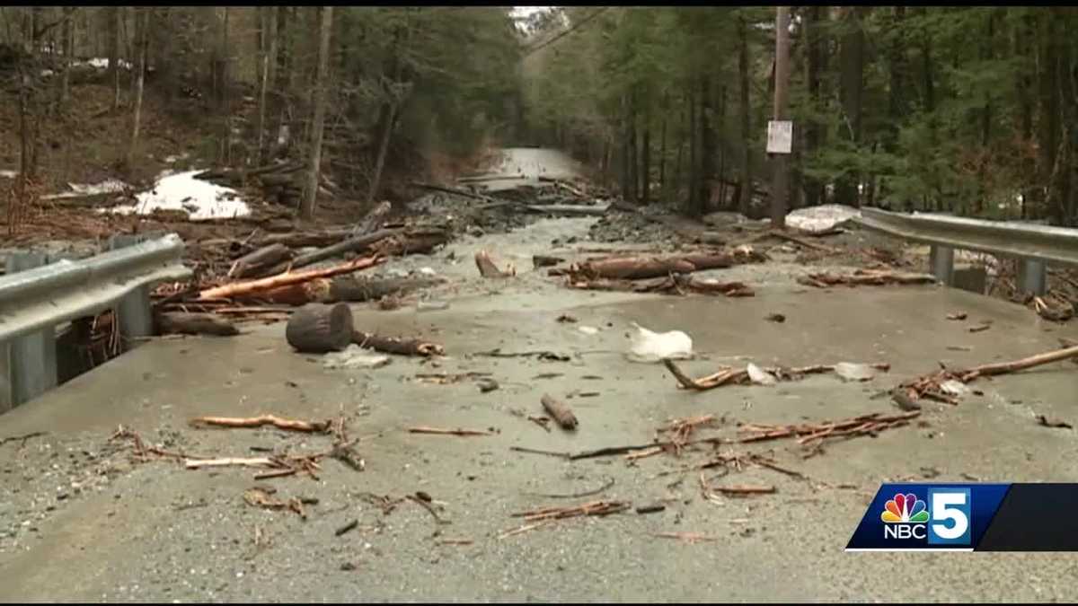 Roads washed out from flooding