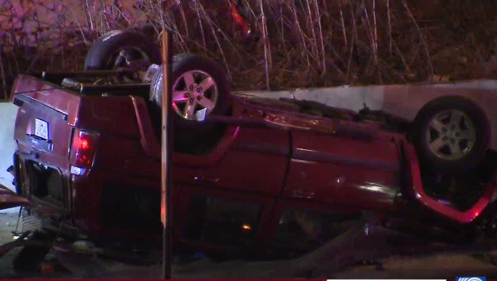 Car falls off bridge onto I-41/894 in West Allis: Driver arrested for OWI