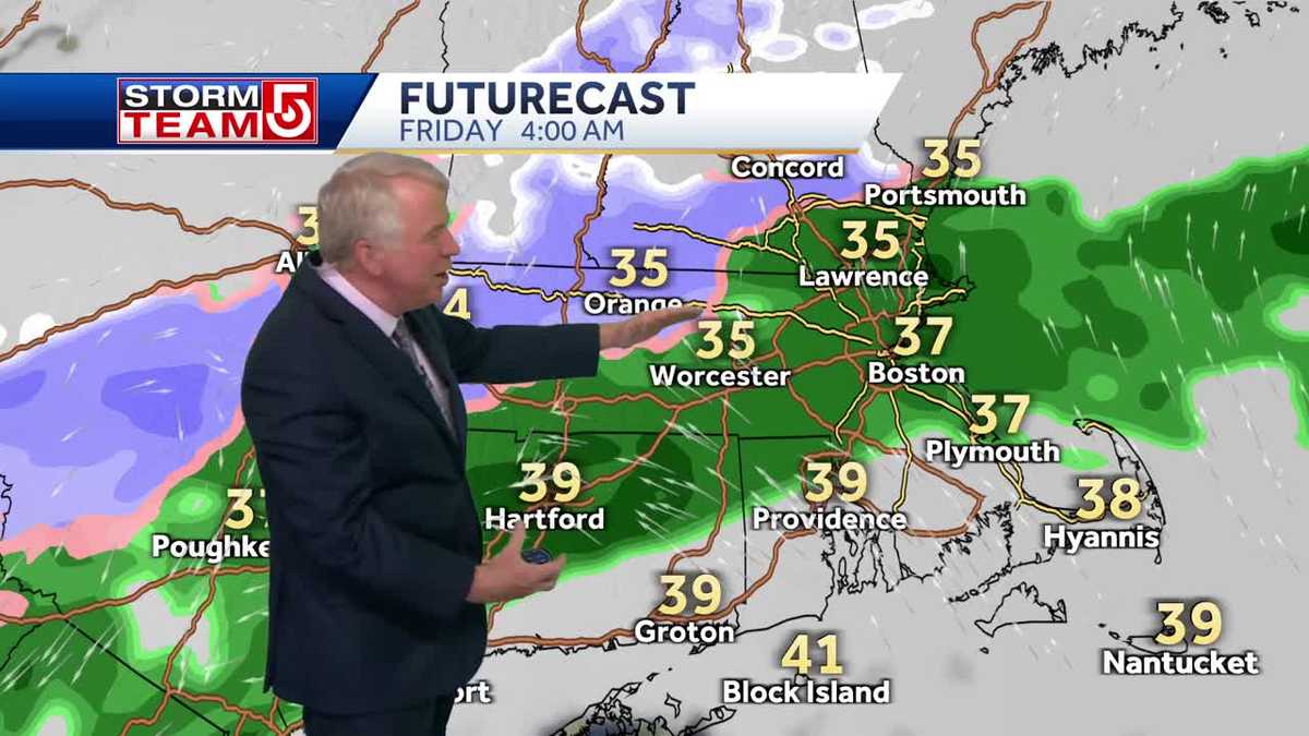 Video: Wintry mix changes to rain into Friday