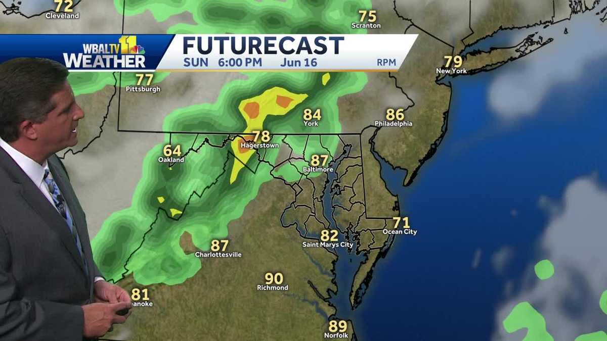 Tony shows when storms move in over weekend