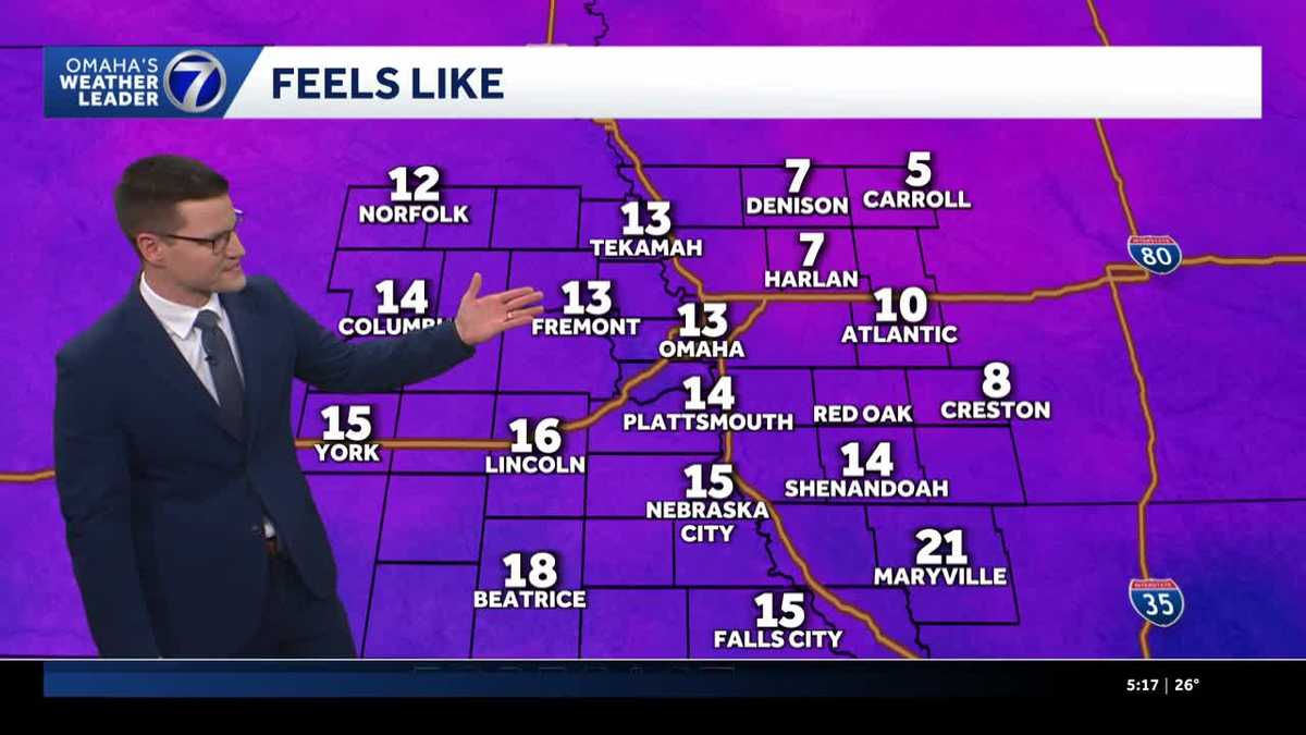Omaha weather: Cold temperatures Sunday