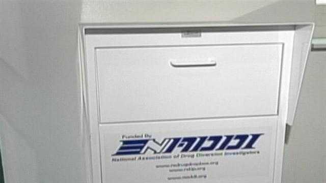 Prescription drug collection box at Cumberland County Jail