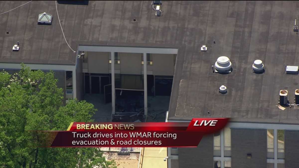 Breaking Update: Vehicle crashes into WMAR-TV