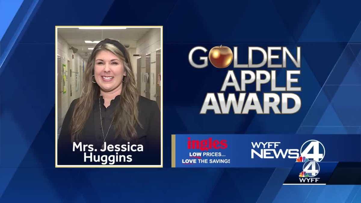 Jessica Huggins wins the Golden Apple Award