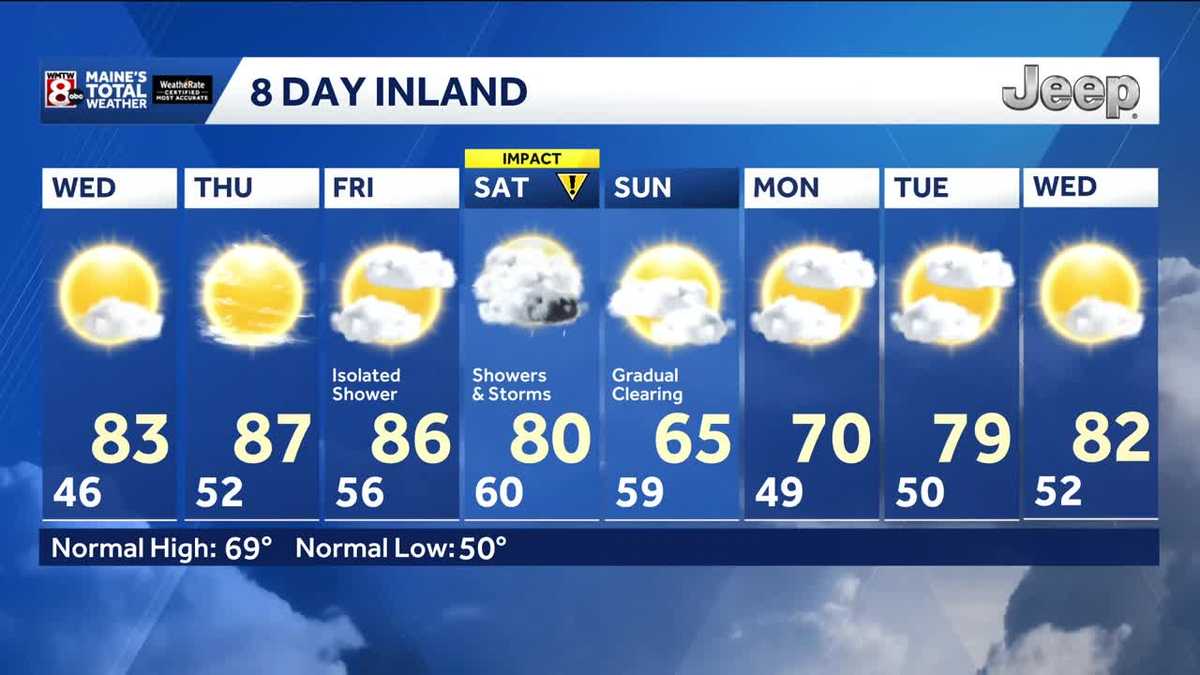 A warming trend through the rest of the workweek