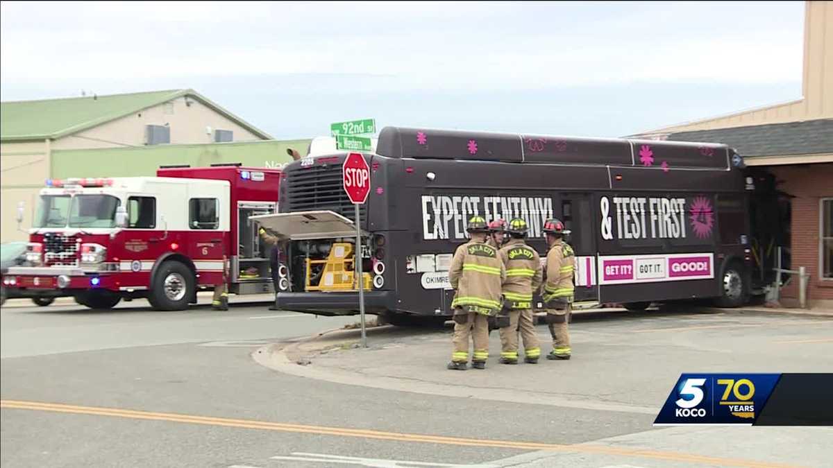Passenger assaults bus driver, causing crash into OKC building