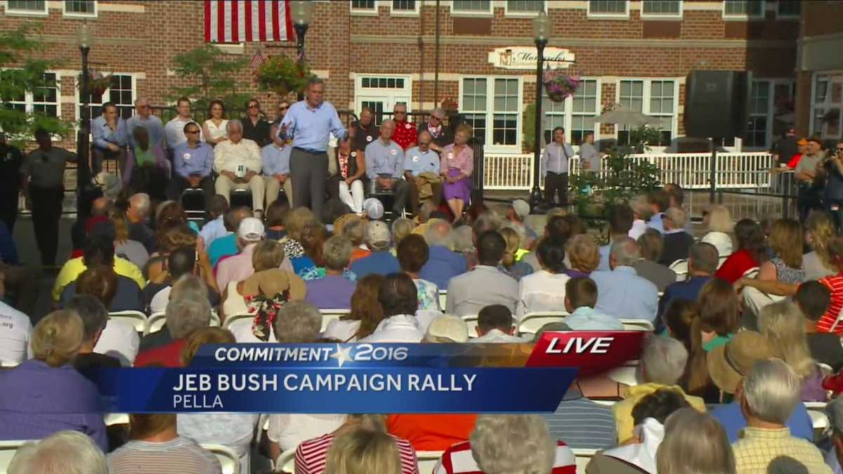 Jeb Bush holds campaign rally in Pella