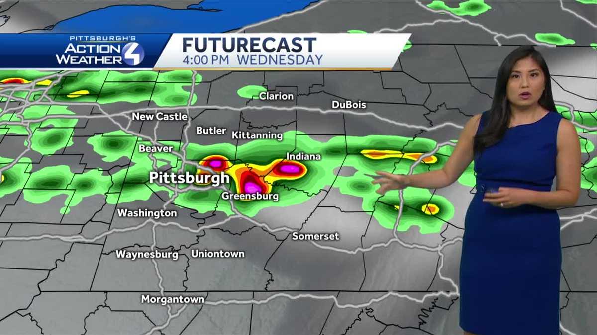 Rain today, storms tomorrow in Pittsburgh