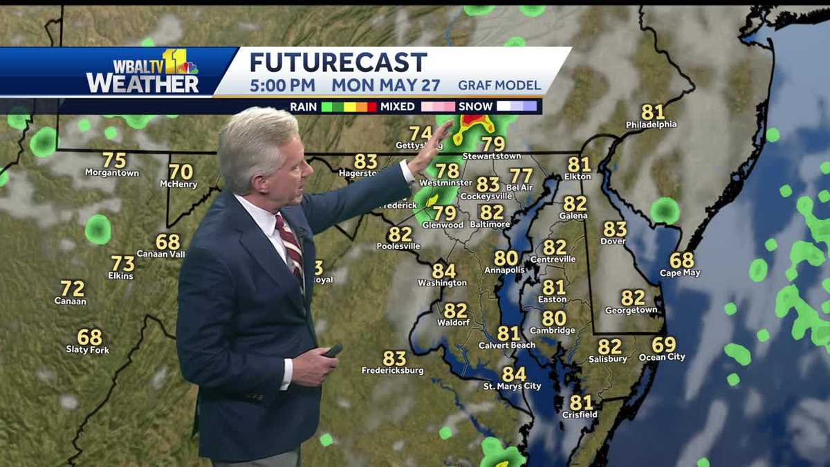 Maryland weather forecast: Latest storm track for Monday night