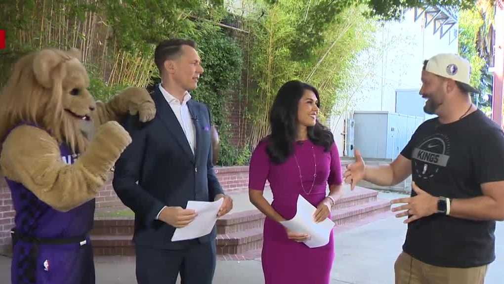 Slamson joins KCRA 3 to celebrate return of NBA