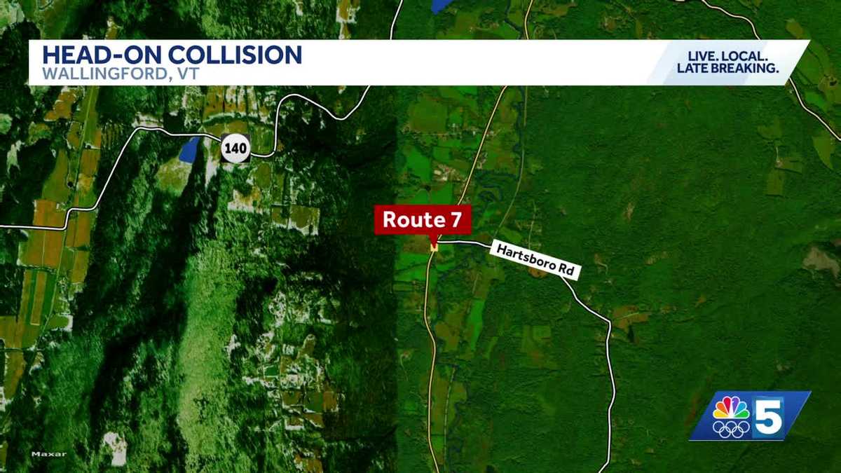 Two in hospital after head-on collision in Rutland County