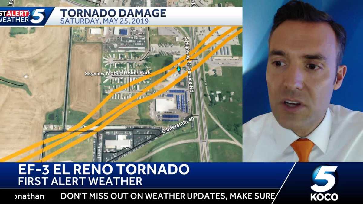 El Reno tornado rated, rare EF-3