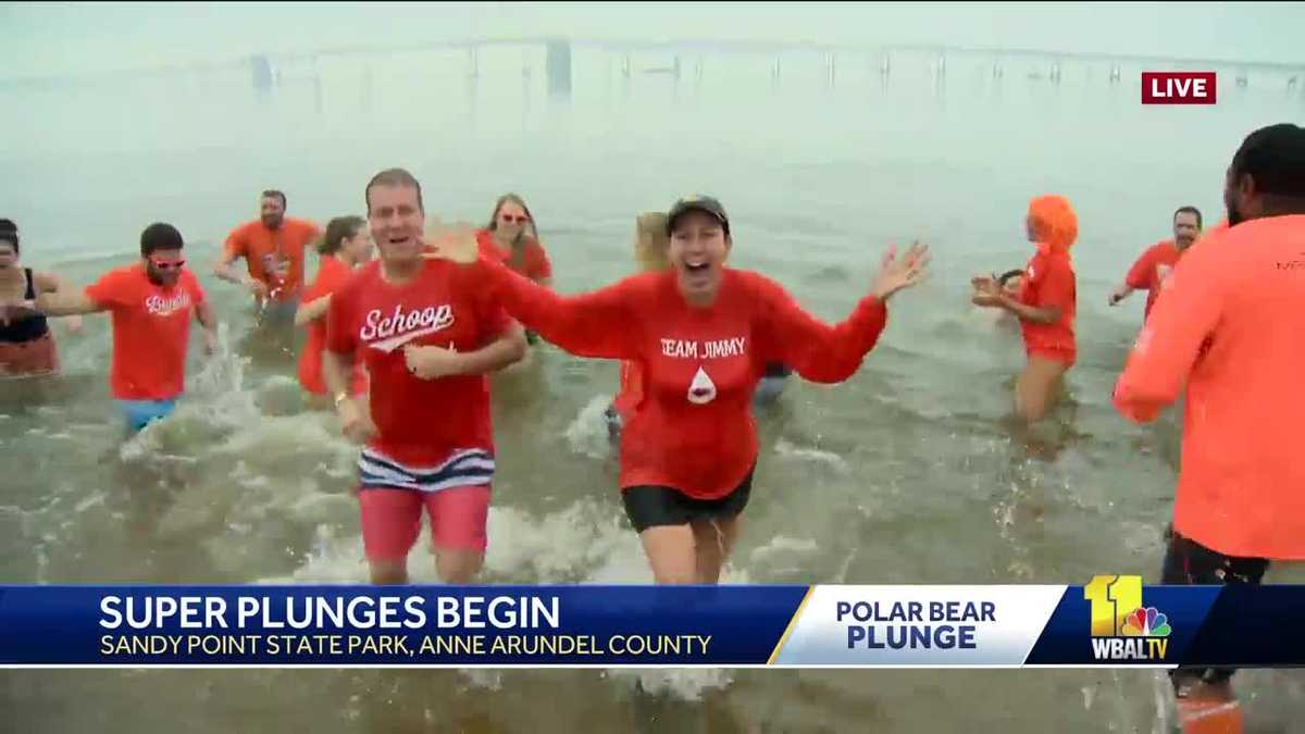 Jen Franciotti dunks into frigid Chesapeake Bay for Special Olympics