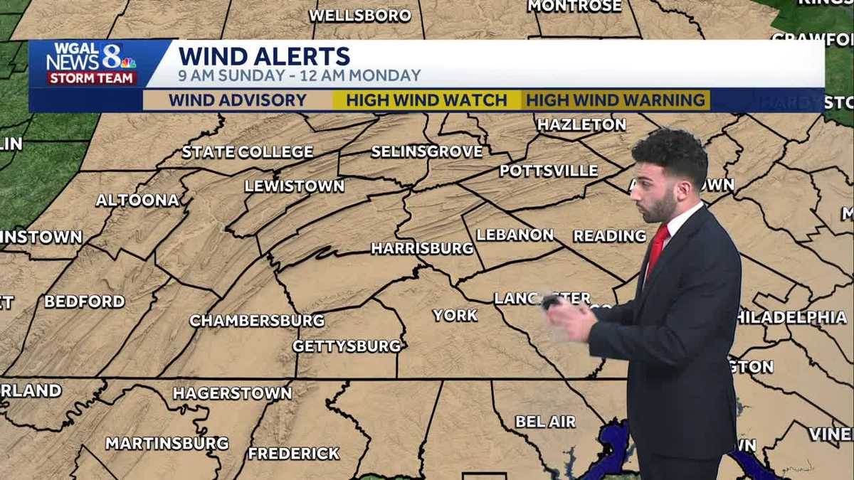 Impact: Strong winds Sunday across south-central Pennsylvania
