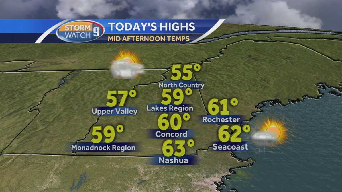 More moderate temperatures Tuesday