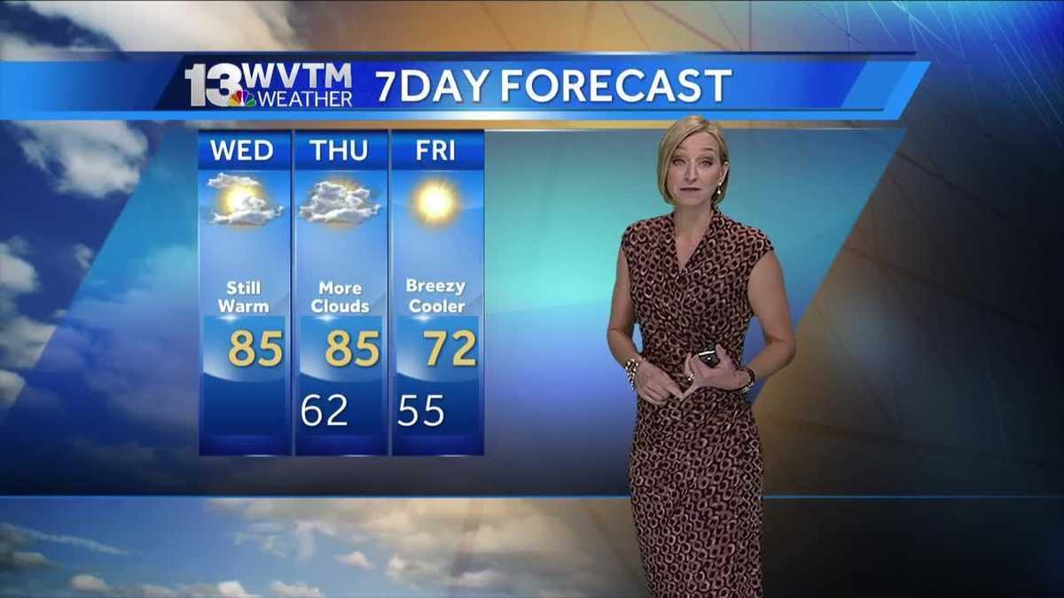 Temperatures do get cooler this weekend