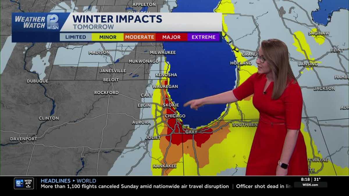 SE Wisconsin Weather: Flurries today, Lake Effect Snow possible tonight