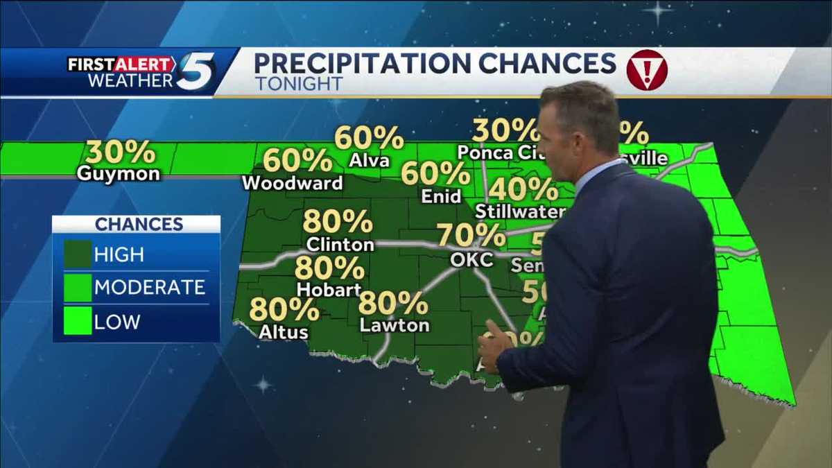 TIMELINE: Parts of Oklahoma could severe storms Tuesday