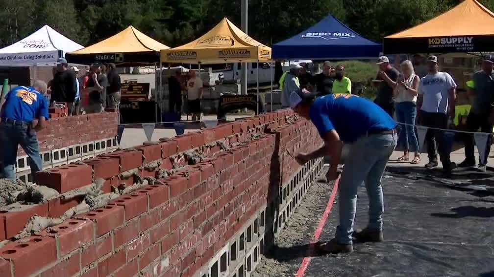 Teams compete in bricklaying competition in New Hampshire