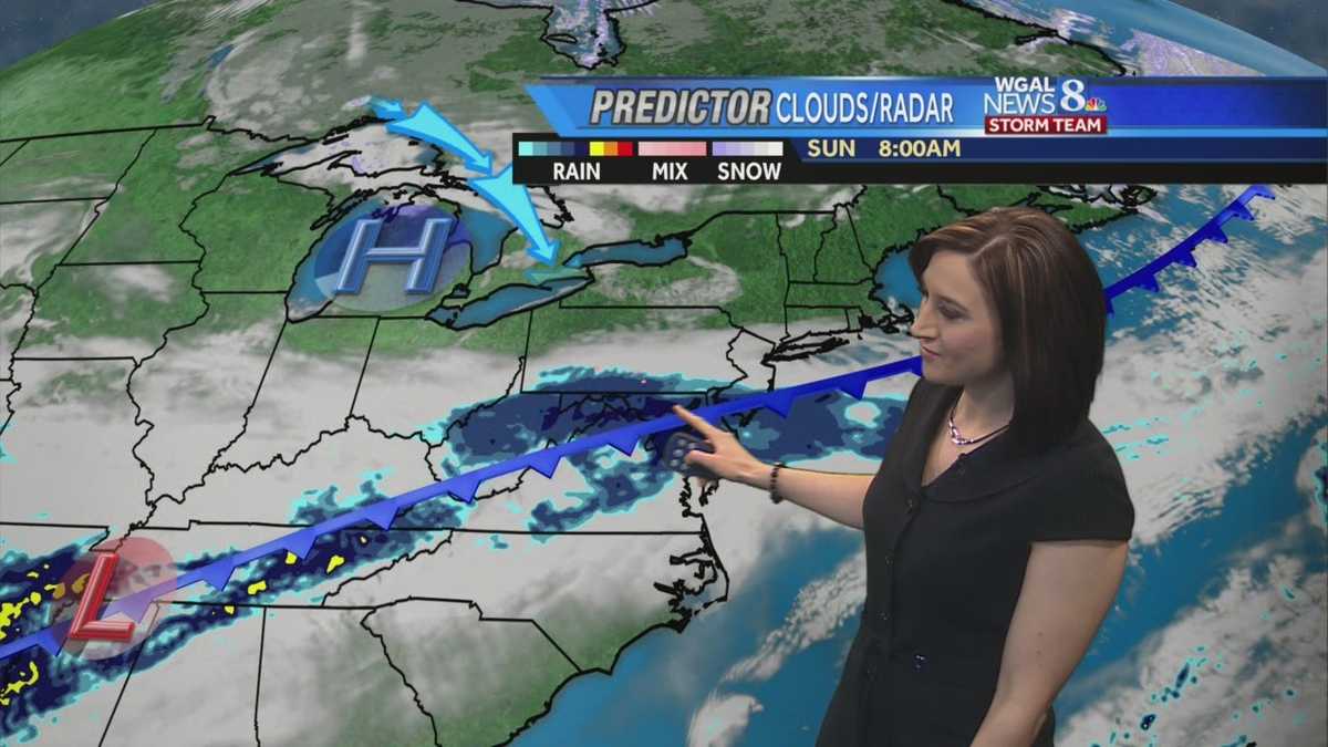 Cloudy & mild; patchy light rain possible