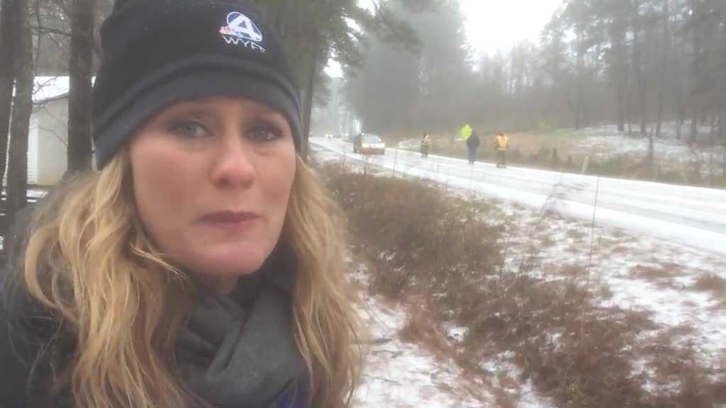 Drivers give up on slippery hill, Mandy Gaither says