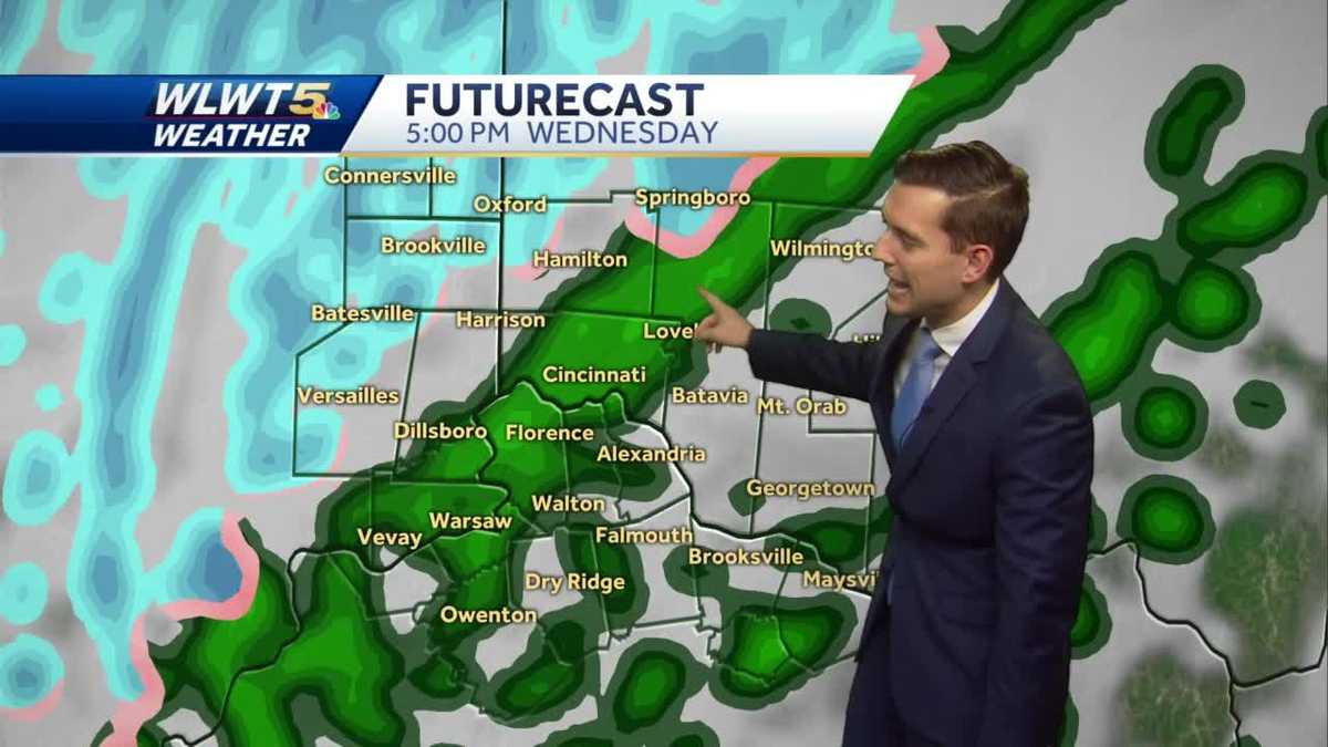 Tracking rain switching to snow