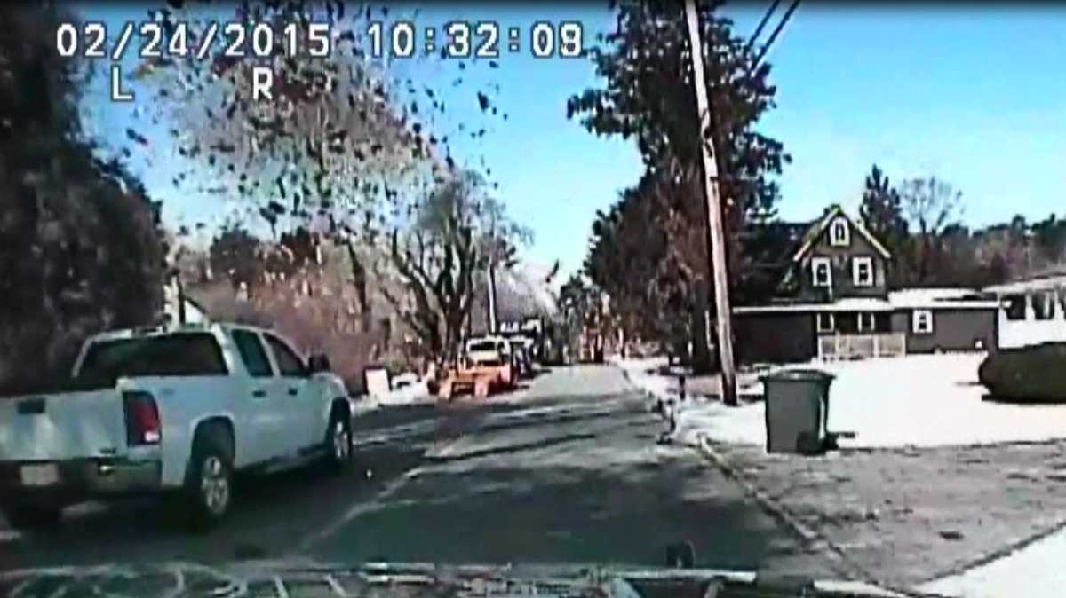 Watch: Police dash cam captures house explosion
