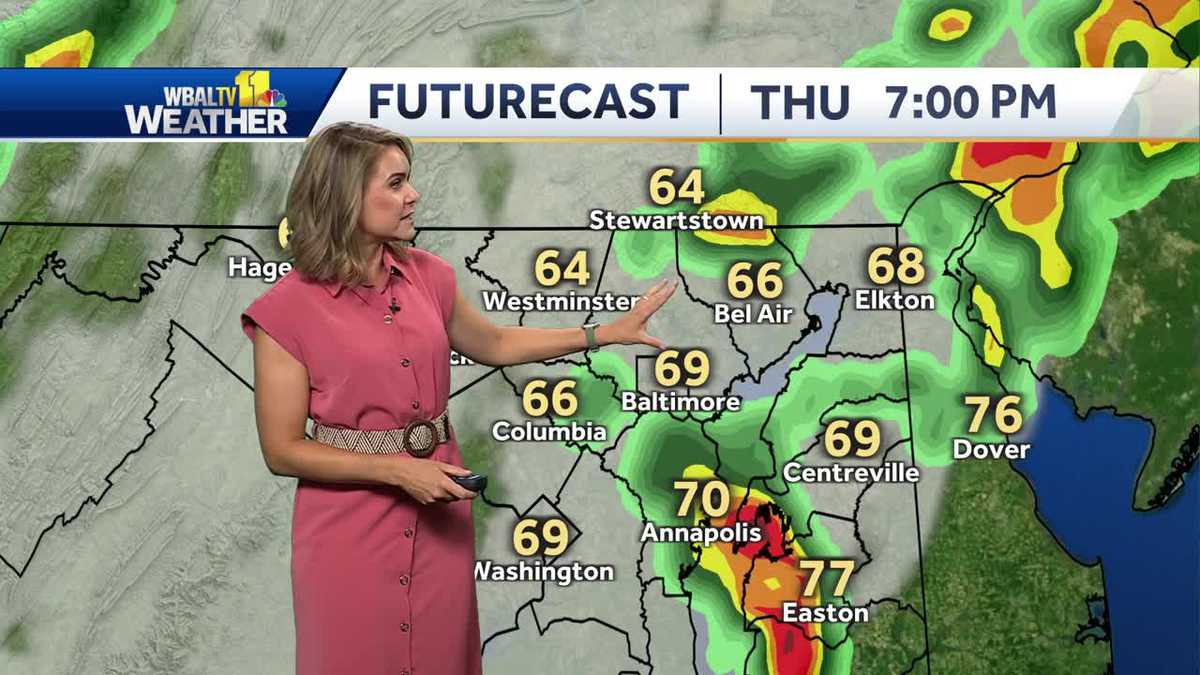 Maryland weather forecast: Storms taper off before midnight