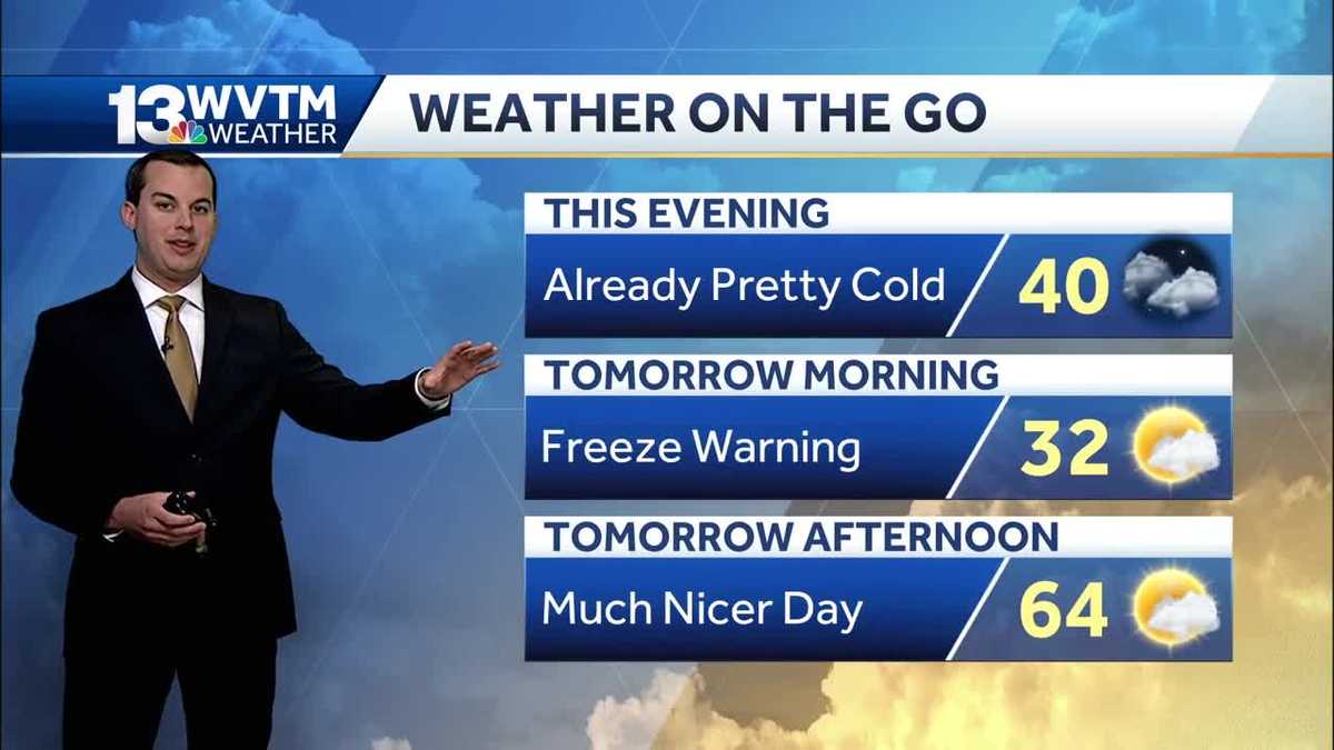 Freeze warning in effect overnight