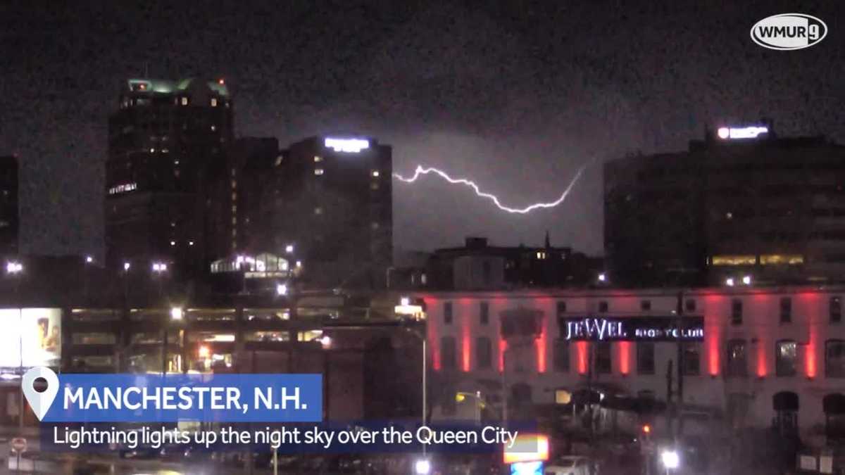 Video: Lightning lights up night sky over parts of New Hampshire