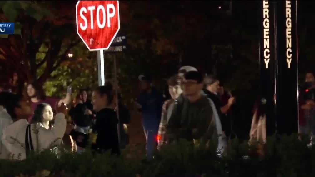 Penn State students protest in State College over Proud Boys comedy show
