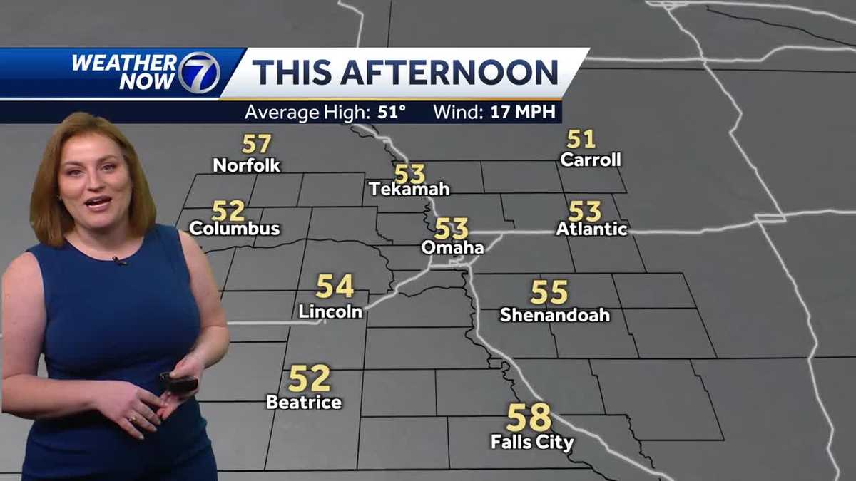 Scattered showers, windy Thursday, March 14 morning weather forecast