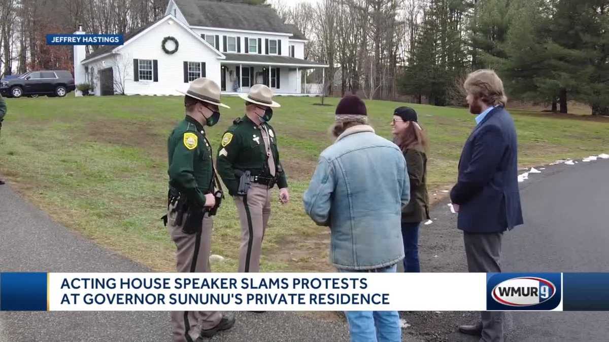 Acting NH House Speaker slams protests at Governor's private residence