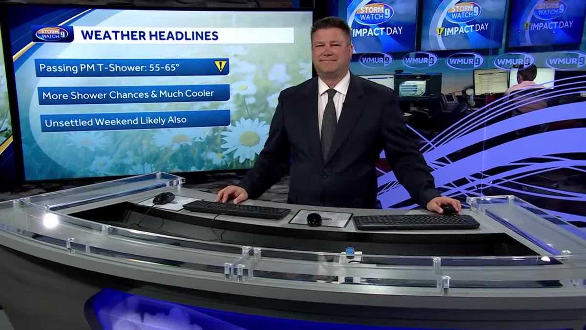 NH forecast video: Thunderstorms possible Wednesday afternoon