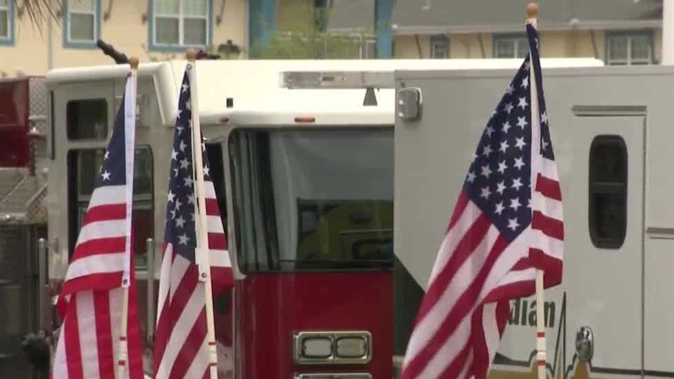 Patriot Guard places 144 flags honoring Sgt. Grant Candies