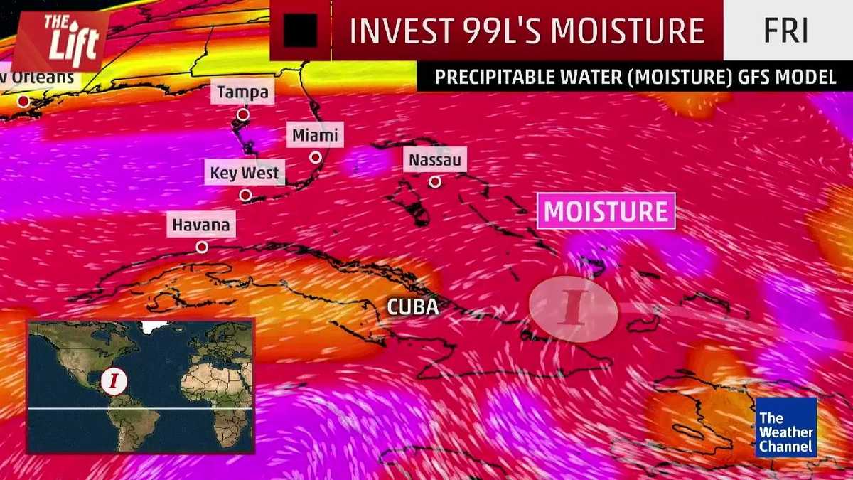 Invest 99-L Moves Over The Bahamas