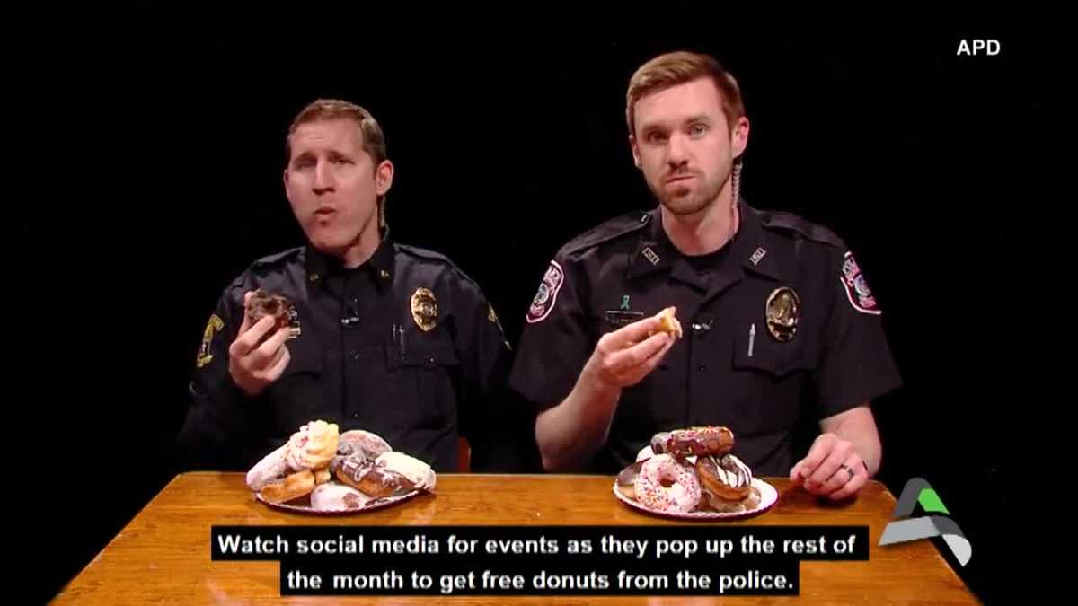 Video: Cops offer free donuts if you 'Donut hate'