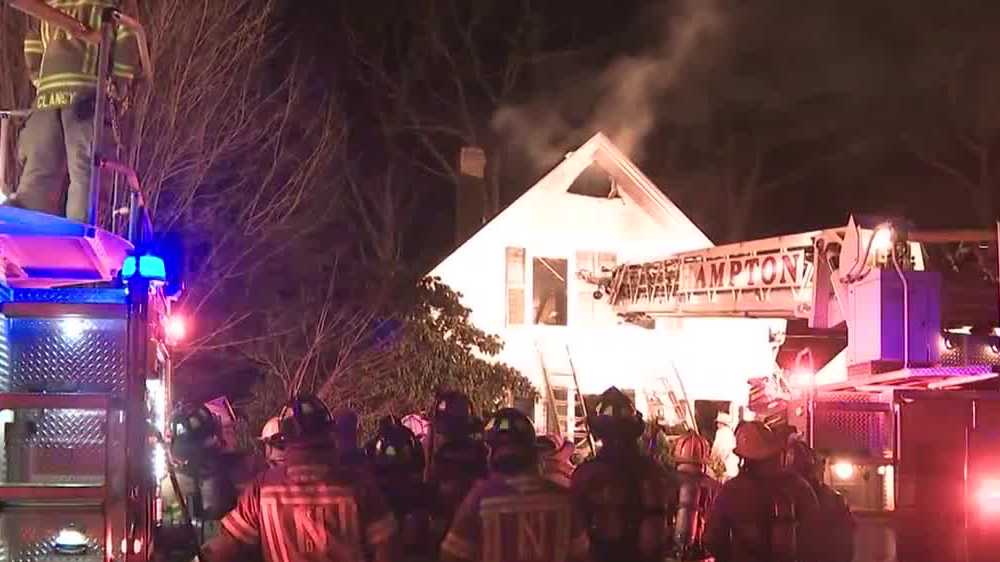 Crews battle late-night fire at home in Hampton, NH