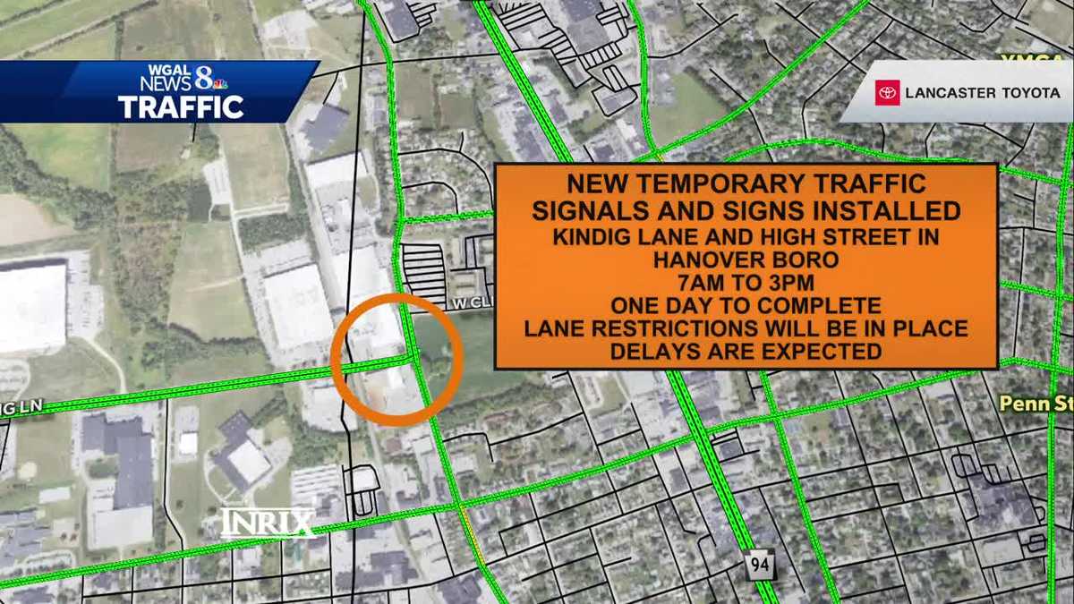Lane restrictions in place for new traffic signal installation at York ...