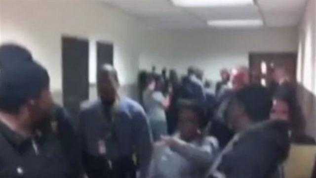 RAW: Aftermath of courthouse brawl