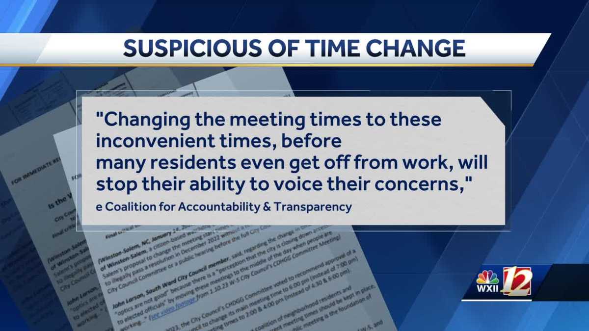 Winston-Salem council meeting time change despite pushbacks