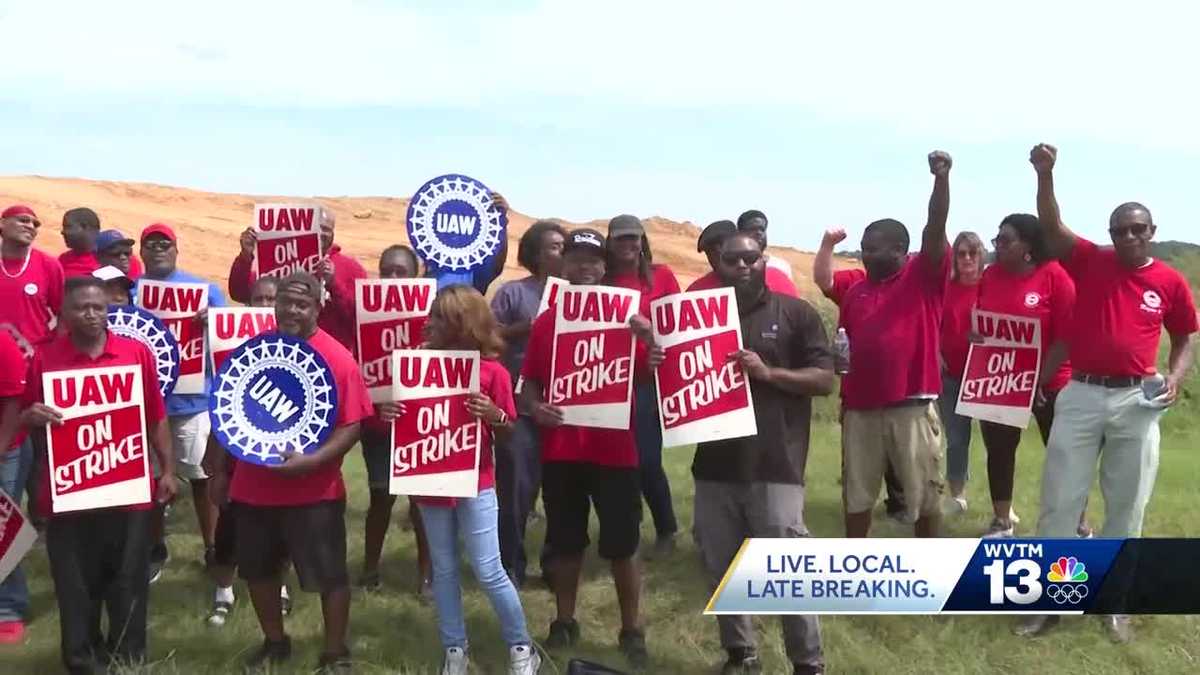 Nearly 200 UAW union members go on strike in Alabama