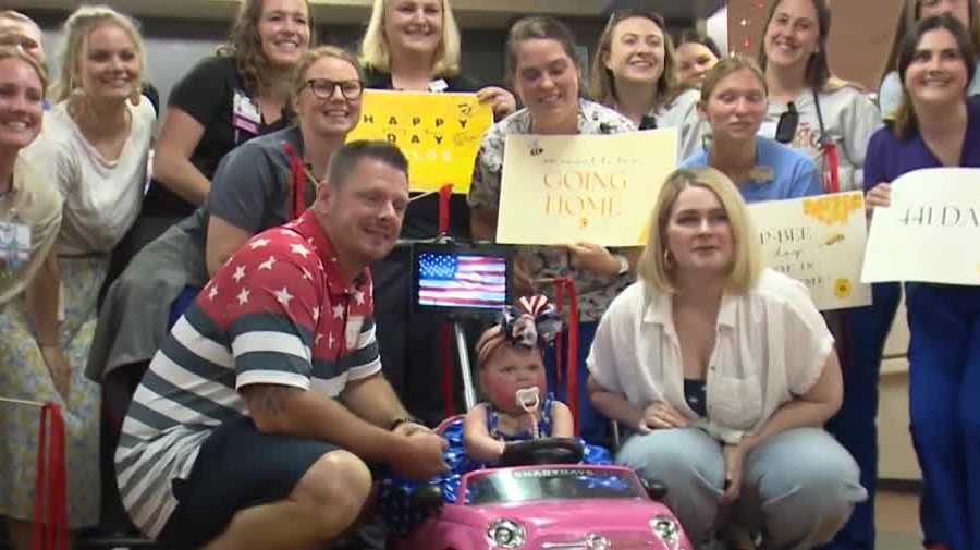 1-year-old born with 'broken heart' home after receiving transplant