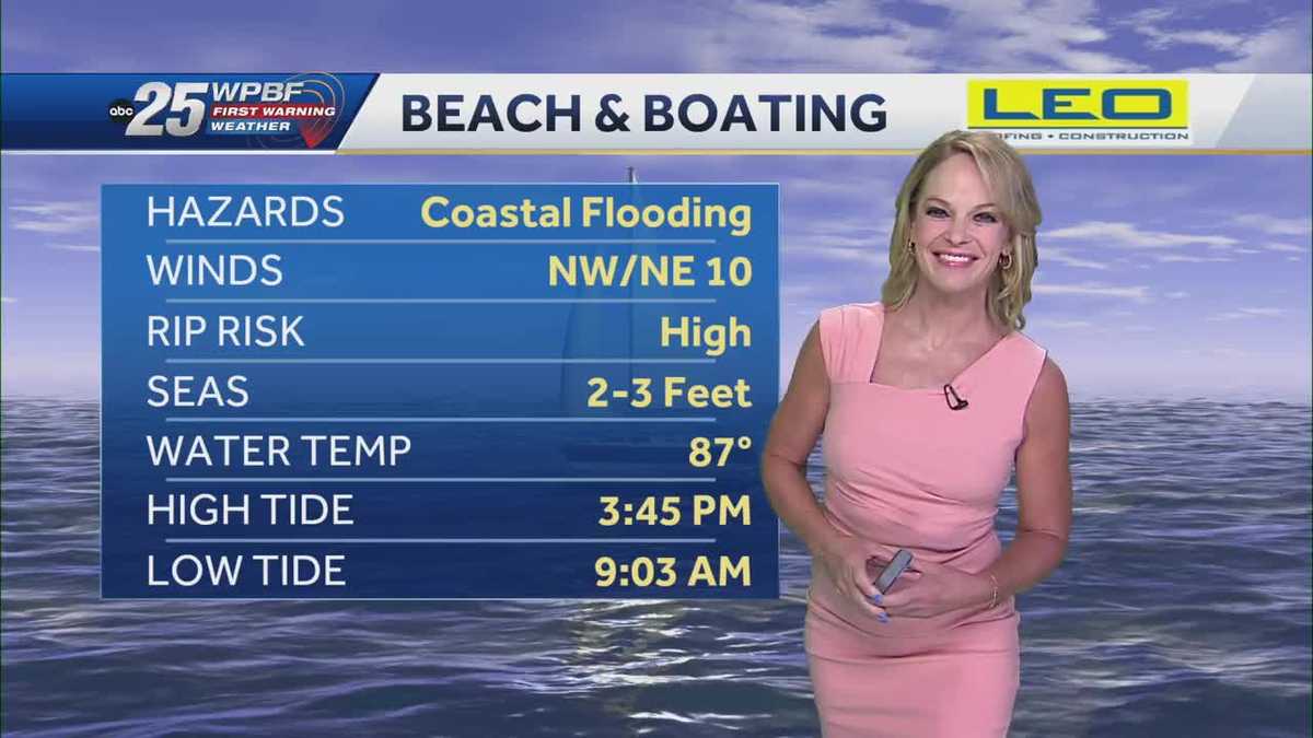 Seasonable with slight storm chance for South Florida