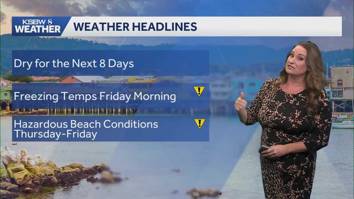 Weak cold front brings spotty rain, then near-freezing mornings