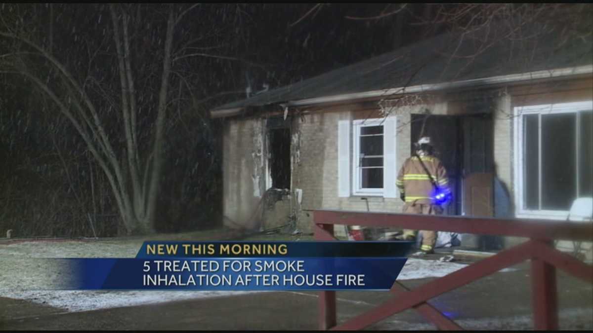 5 people treated for smoke inhalation after fire
