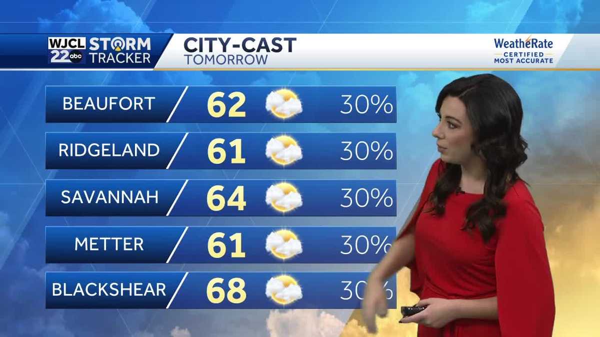 Cool Saturday evening ahead, plus a look at rain chances for Sunday