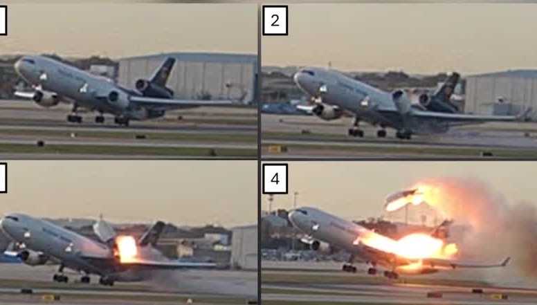 NTSB releases new video showing engine tearing off UPS plane before ...