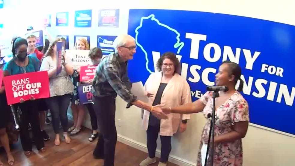 Gov. Evers, Rebecca Kleefisch spar over abortion